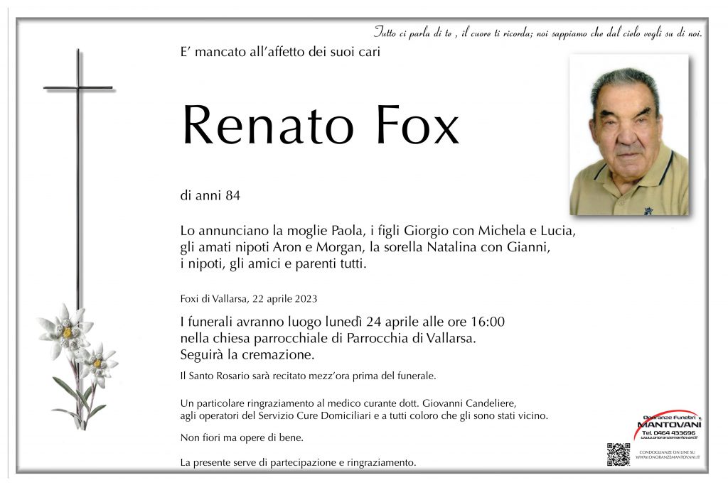 Renato Fox – Mantovani onoranze funebri Renato Fox – Mantovani onoranze funebri